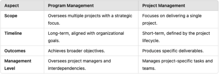 Program vs. Project Management: Key Differences and Benefits – PACO Group